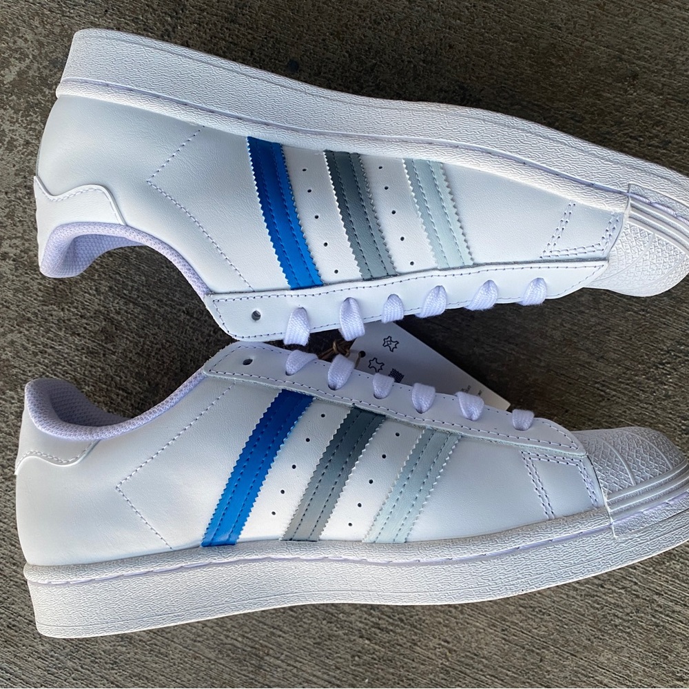 Mens Adidas Superstar Classic White Blue Old Dominion… - Gem